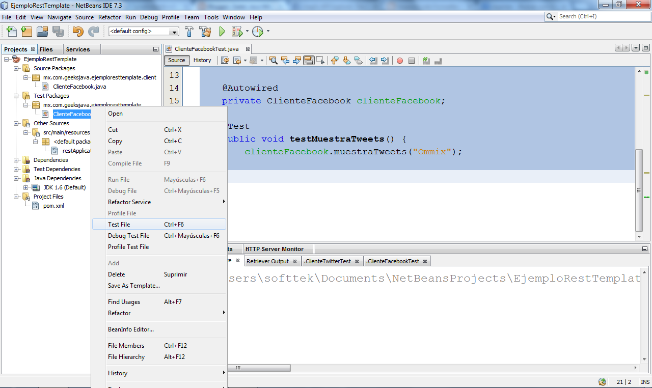 Geeks Java México: Cliente Rest con Spring en español