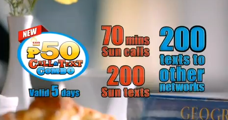 Sun Combo 10 and 50 – Calls and Texts Plus Texts to Other Networks