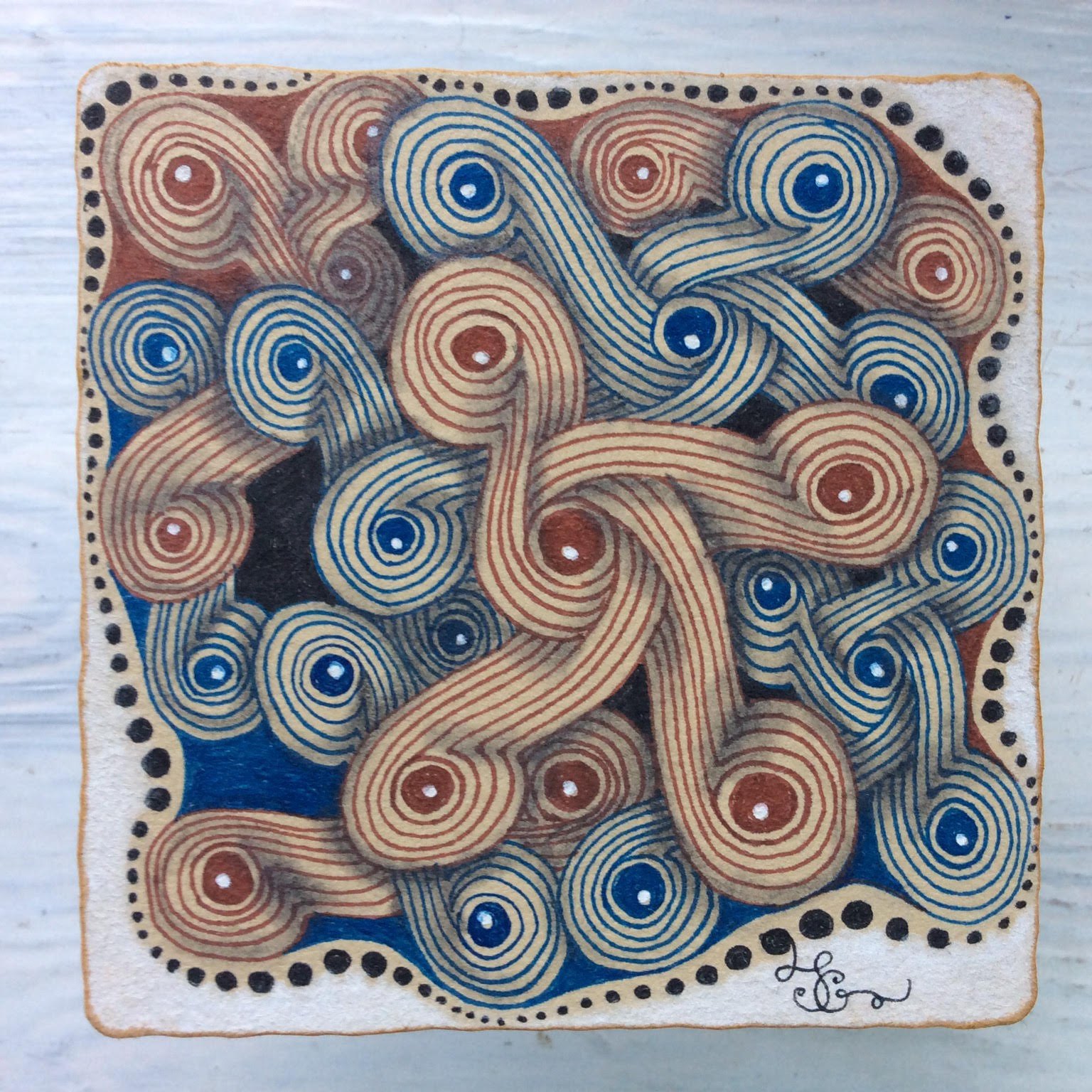 Tickled To Tangle: "It's a String Thing" #271 Tiles