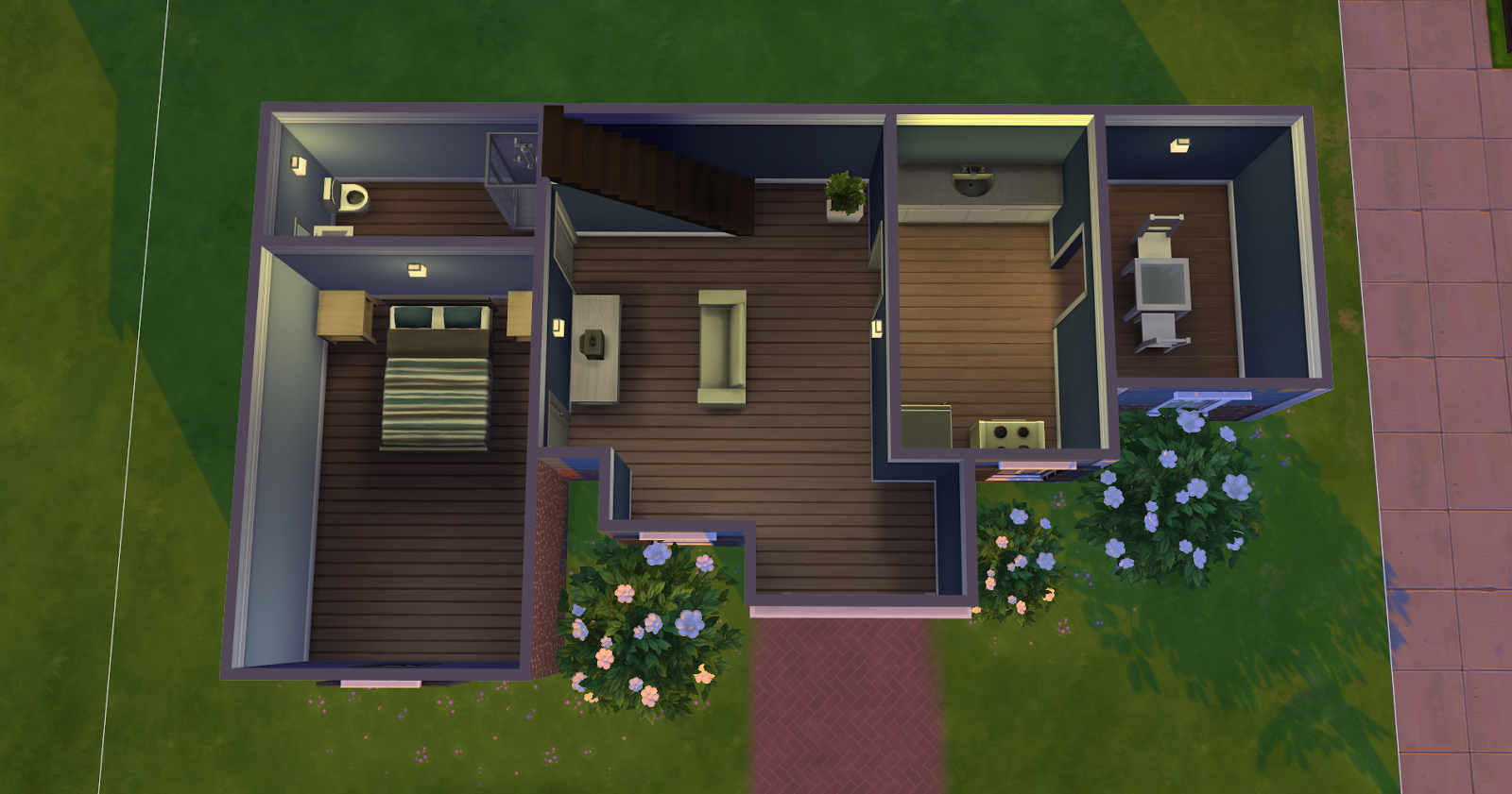 Sims 4 Builds: Simple American Starter (Sims 4 House)