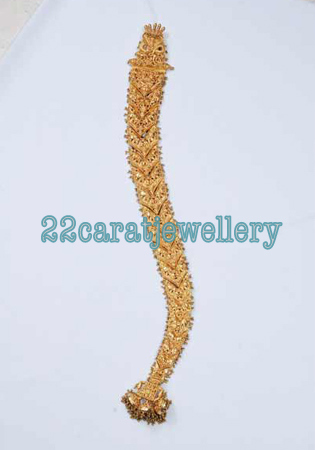 Gold Antique Designer Choti (jada design) - Jewellery Designs