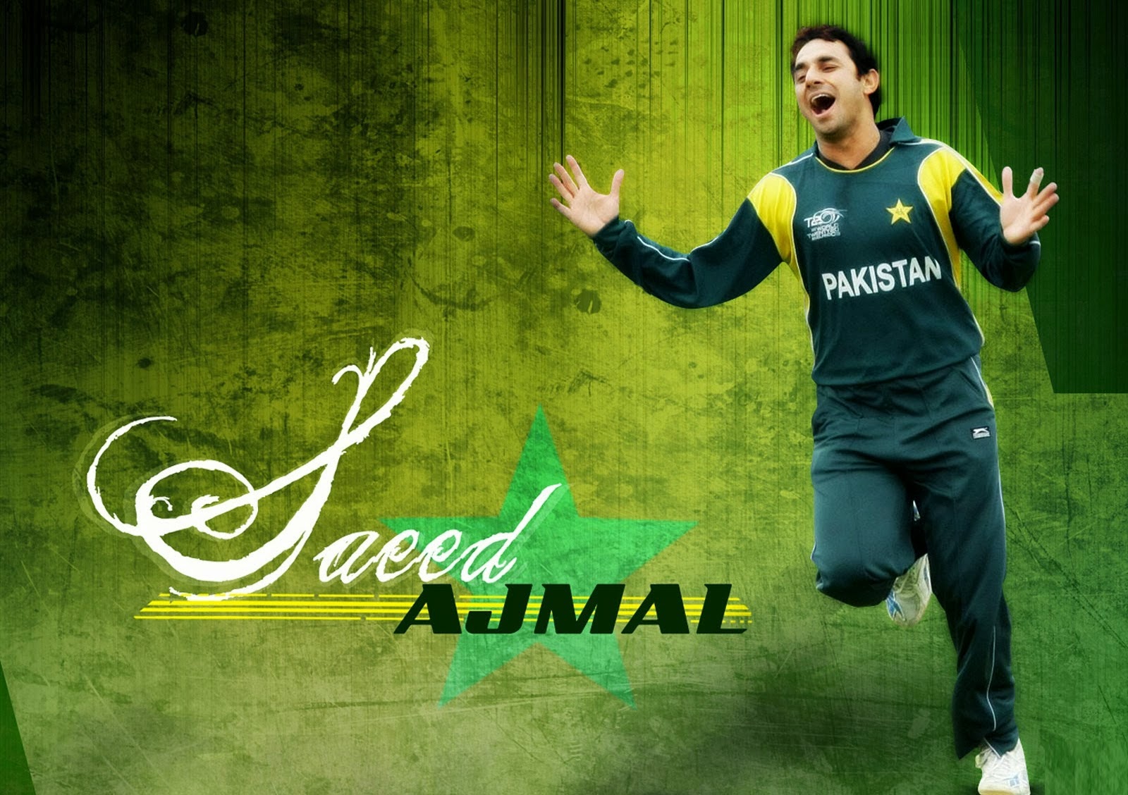 Saeed Ajmal HD Wallpaper - sports wallpaper