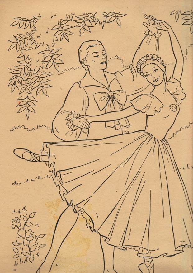 ☆Sharon's Sunlit Memories☆: Child's Ballet Book to Colour - Merrill (1955)