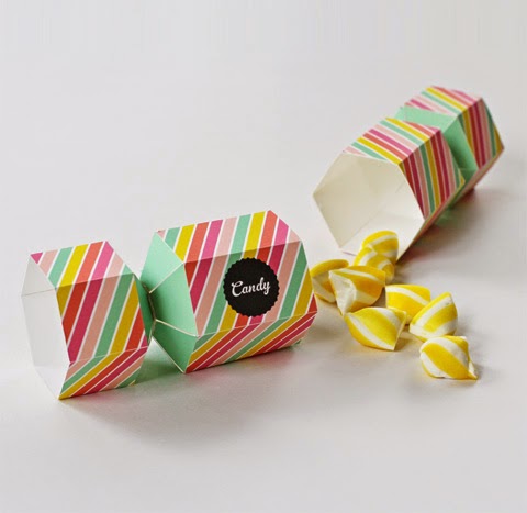 origami candy shaped box ~ art projects craft ideas