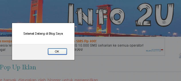 Membuat Pop Up Message Box Alert Di Bloger Info Tutorial