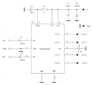radio electronica si electrica: Amplificator Auto 2x22W cu TDA1557Q