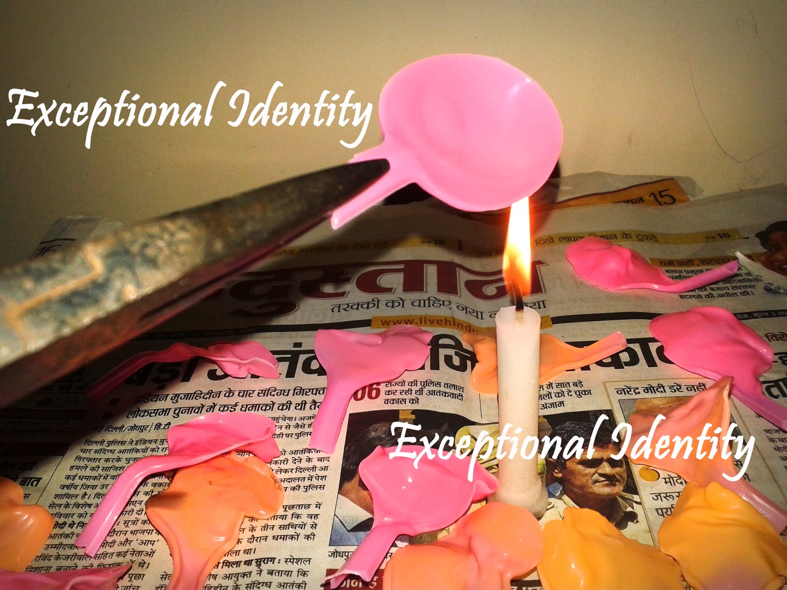 Exceptional Identity: DIY ..Flower Pendant out of disposable plastic spoons