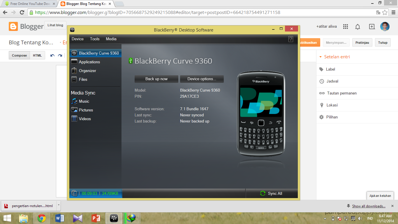 Download Blackberry Desktop Software Gratis Terbaru update 2014 - 2015
