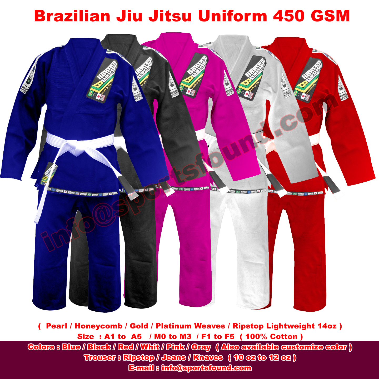 FIGHT WIN GEARS: Brazilian Jiu Jitsu Uniform