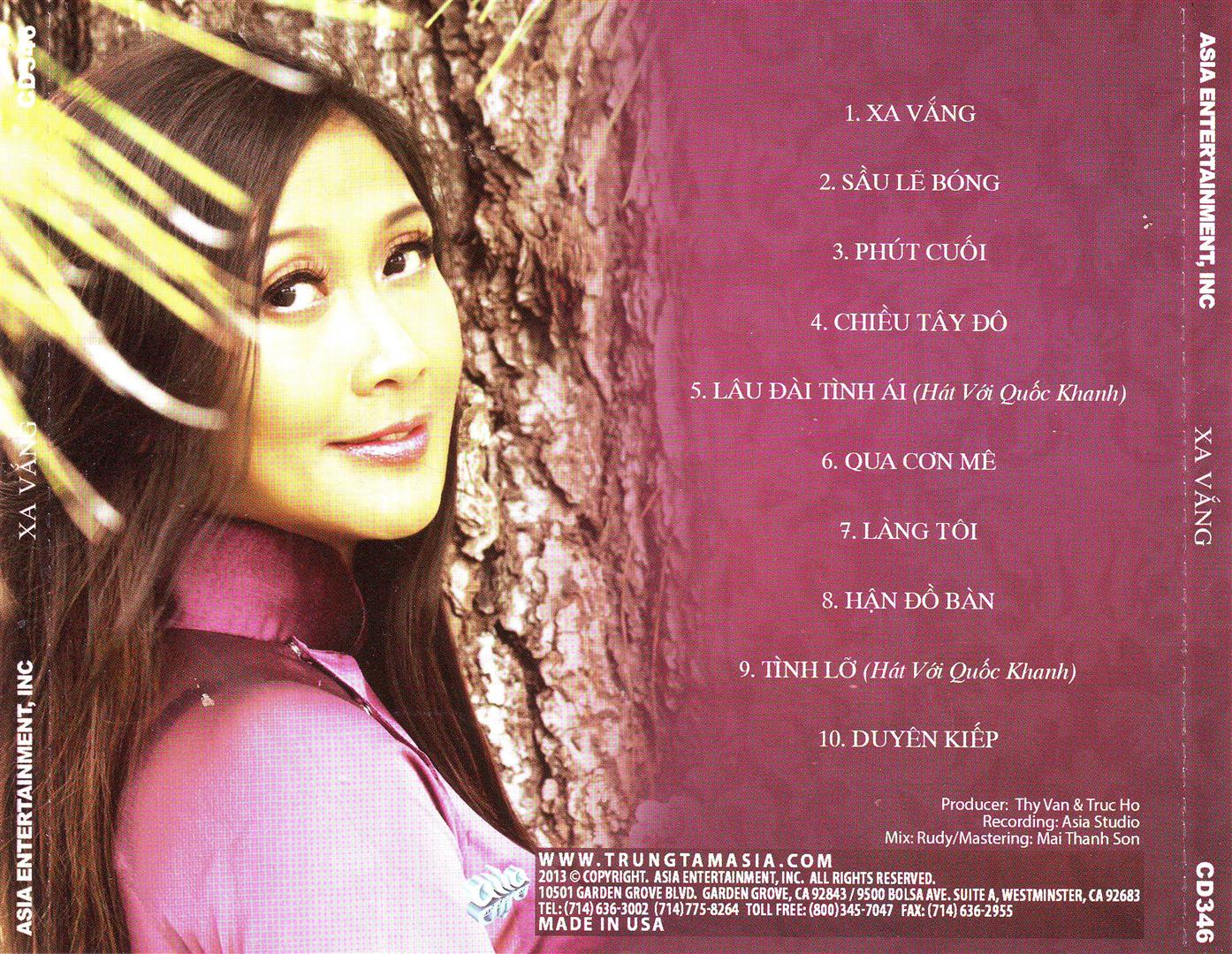 AsiaCD 346 - Xa Vắng - Thiên Kim - Sưu Tầm Nhạc