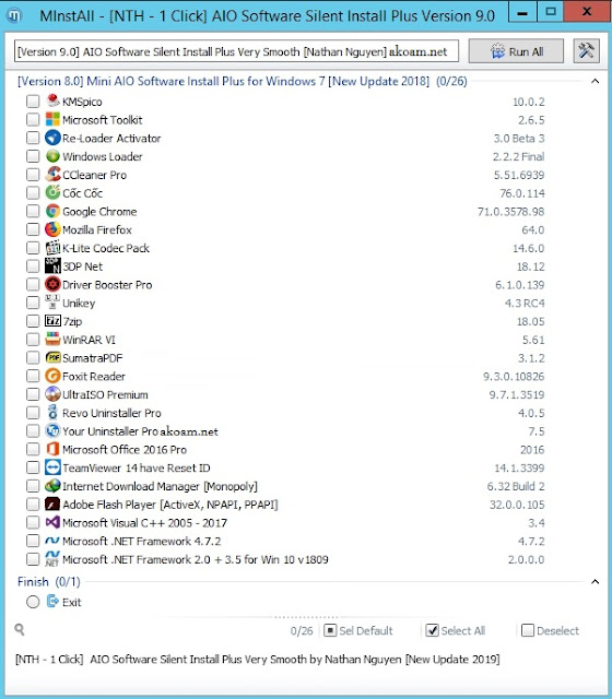 اسطوانة البرامج الاوتوماتيكية AIO Software Silent Install Plus Version ...