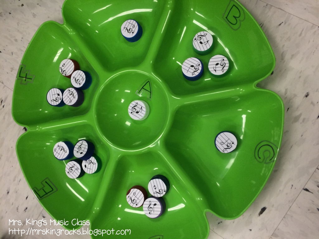 Mrs. King's Music Class: Dip Tray Workstations: Bottle Cap Pitches