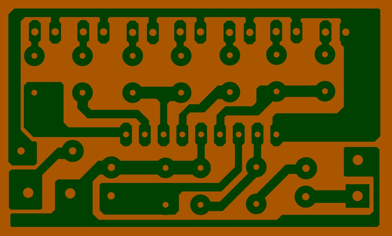 PCB Layout 7x LED VU DISPLAY SIMPLE – BLOGKAMARKU