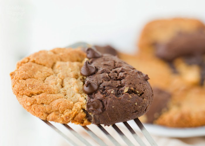 Half and Half Cookies: Peanut Butter Brownie. Vegan. Give these a try ...