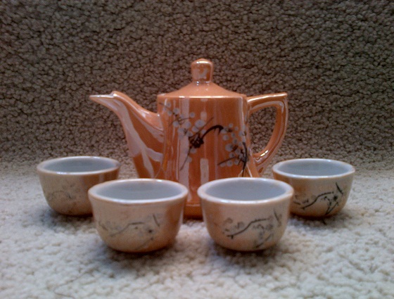 Karya Babah Antik: Mini Tea Set Bunga Sakura Putih