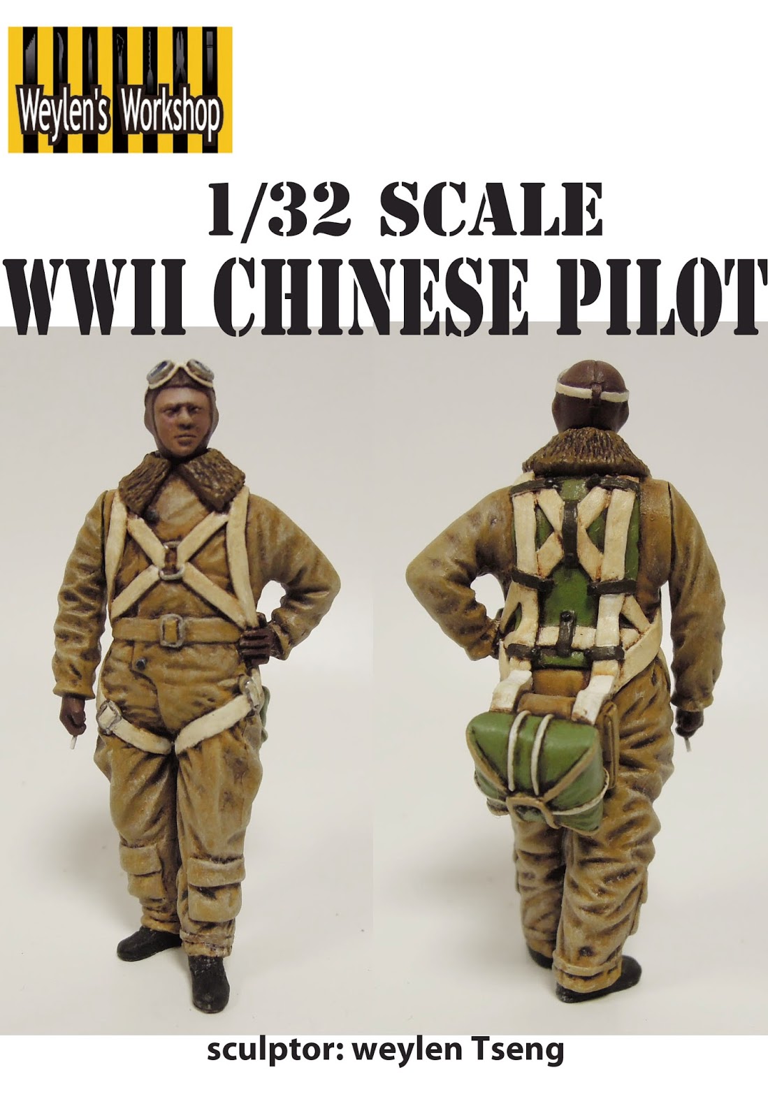 1/32 scale WWII Chinese pilot is ready to roll