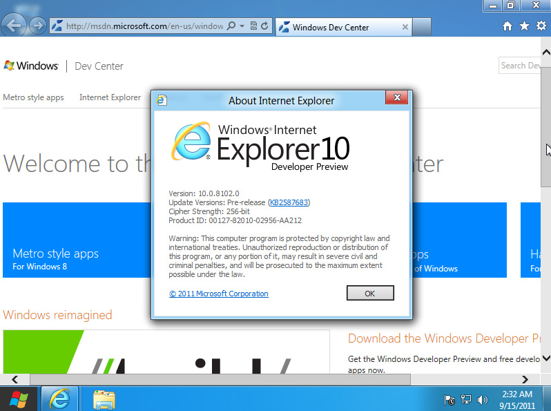 Windows 8 Developer Preview x86 32-bit (mediafire) ~ GowesTer