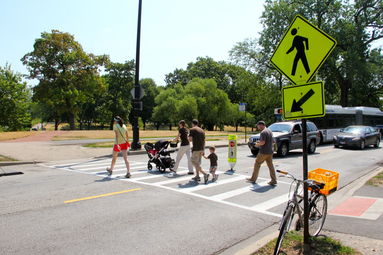 Bike Walk Lincoln Park: More crosswalk signs installed!