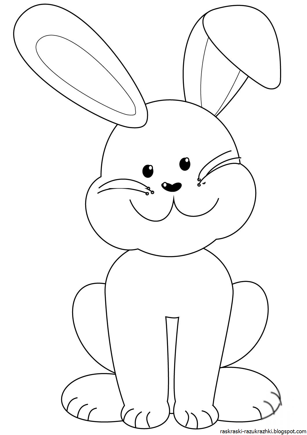 Раскраска Зайка