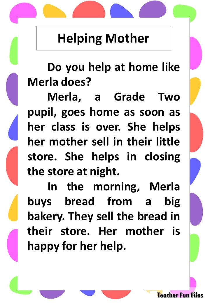 Teacher Fun Files: English Reading Passages 17