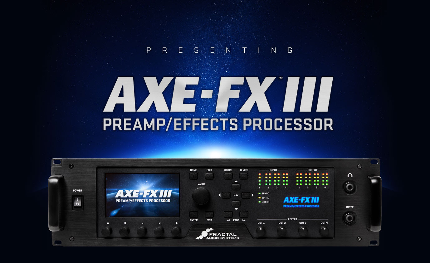 Gear Otaku: Fractal Audio Axe-Fx III 発表。カラーディスプレイ採用、DSP はII の2倍以上高速化（追記）