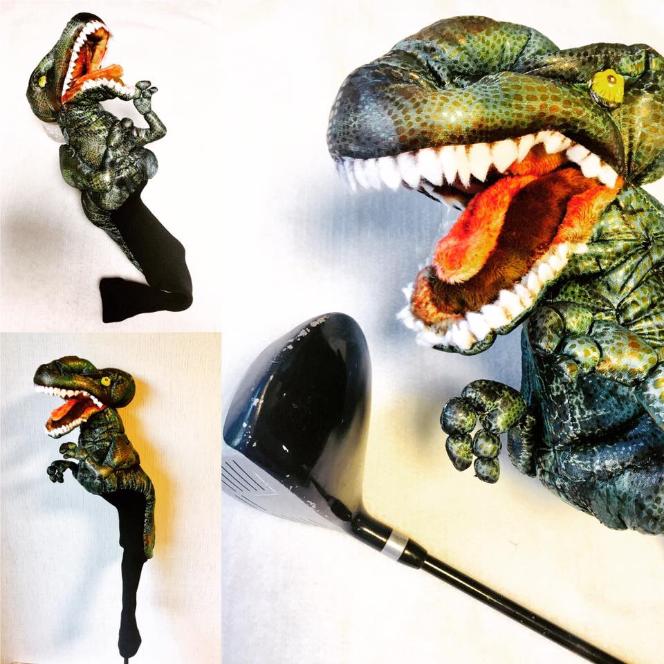 Custom Golf headcovers and puppets : T-Rex Dinosaur -custom golf Headcover