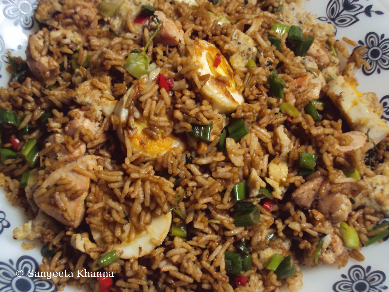 chicken and egg fried rice ....