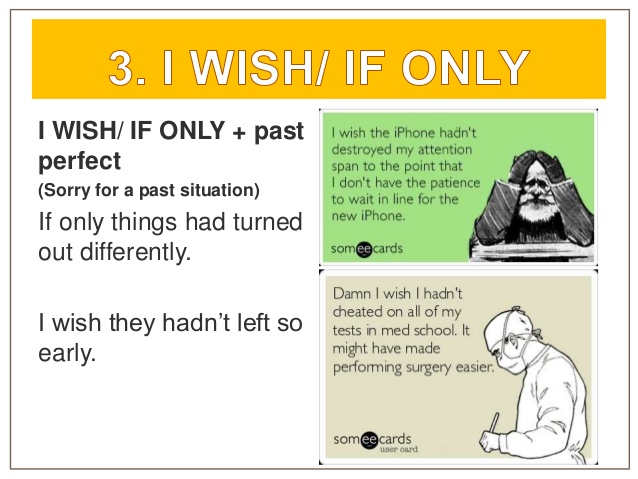 WISH AND IF ONLY FOR REGRETS