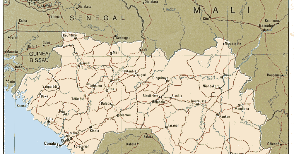 GUINEA - GEOGRAPHICAL MAPS OF GUINEA ~ Klima Naturali™
