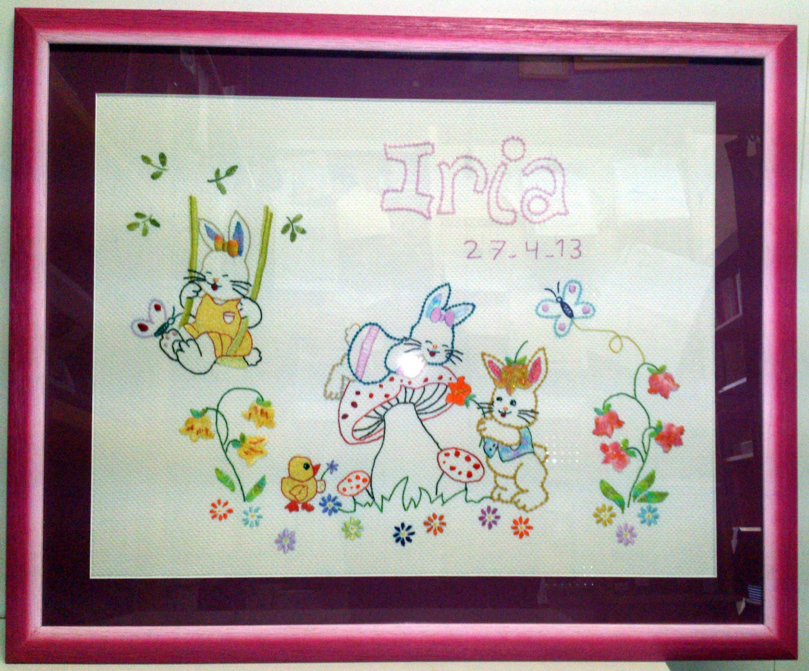 LABORES PILAR JARTÍN: CUADRO BORDADO A MANO