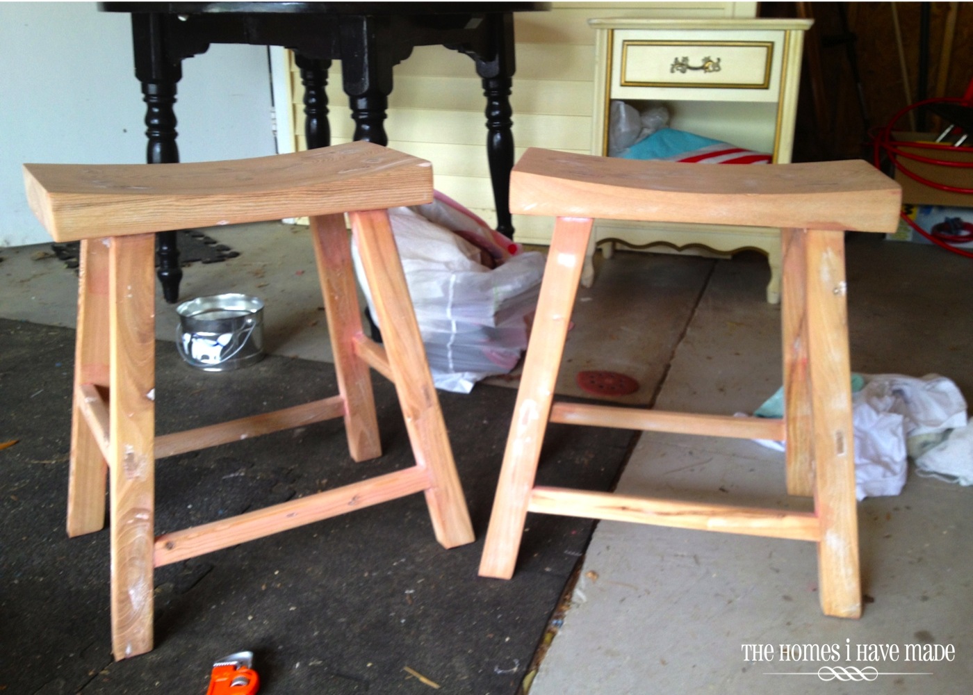 Gold-Dipped Stools - The Homes I Have Made