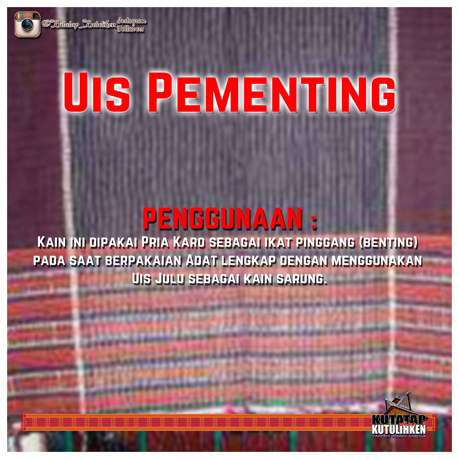 Uis Gara / Uis Adat Karo