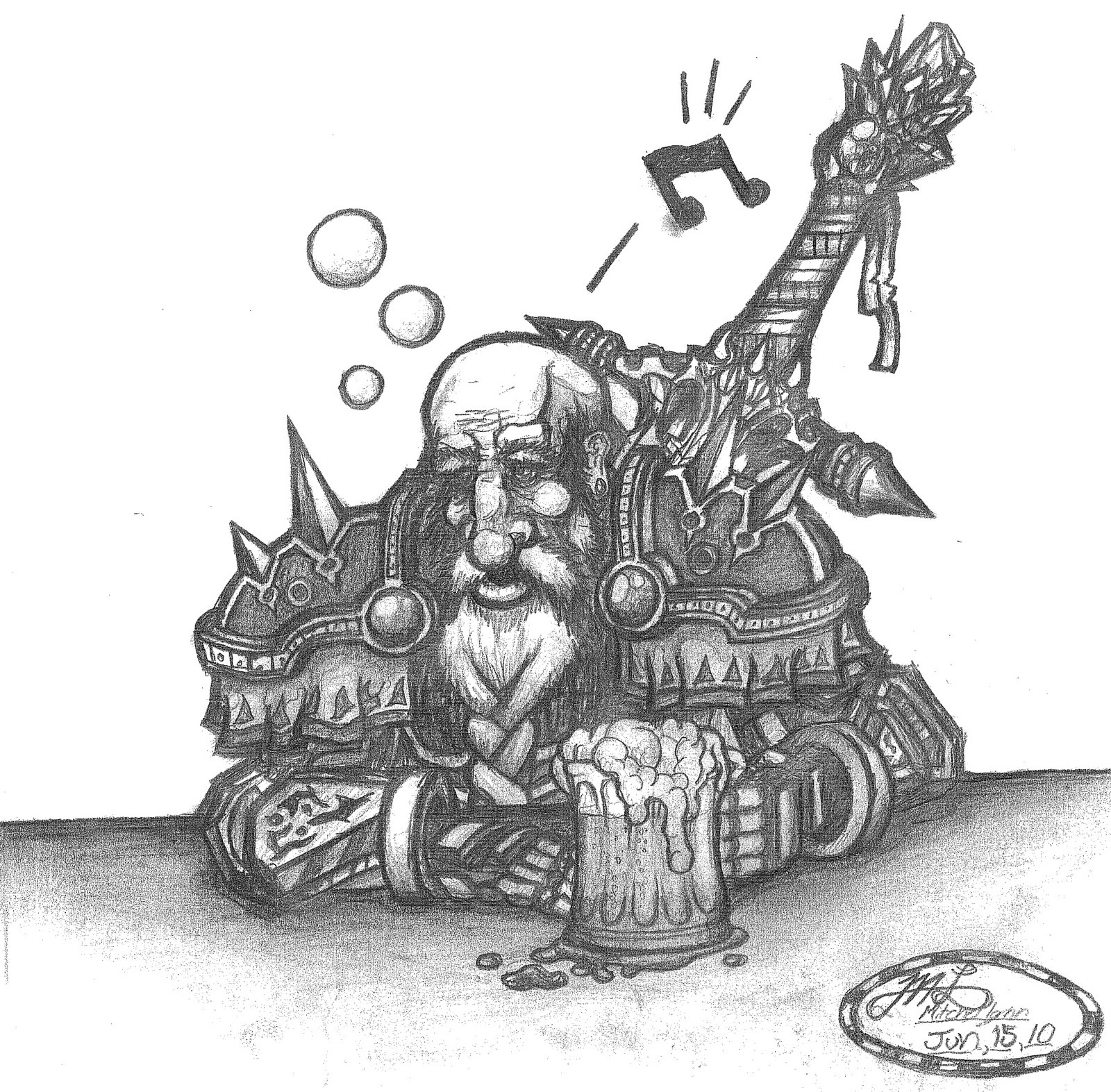 Concept Art Blog: Brewmaster ~ Traditional Value Art ~ based off WoW