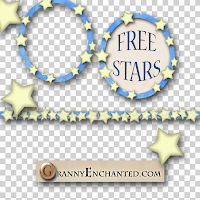 GRANNY ENCHANTED'S BLOG: Free Blue Stars Digi Scrapbook Kit