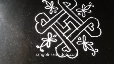 8 by 8 dots rangoli 8-8 dots kolam