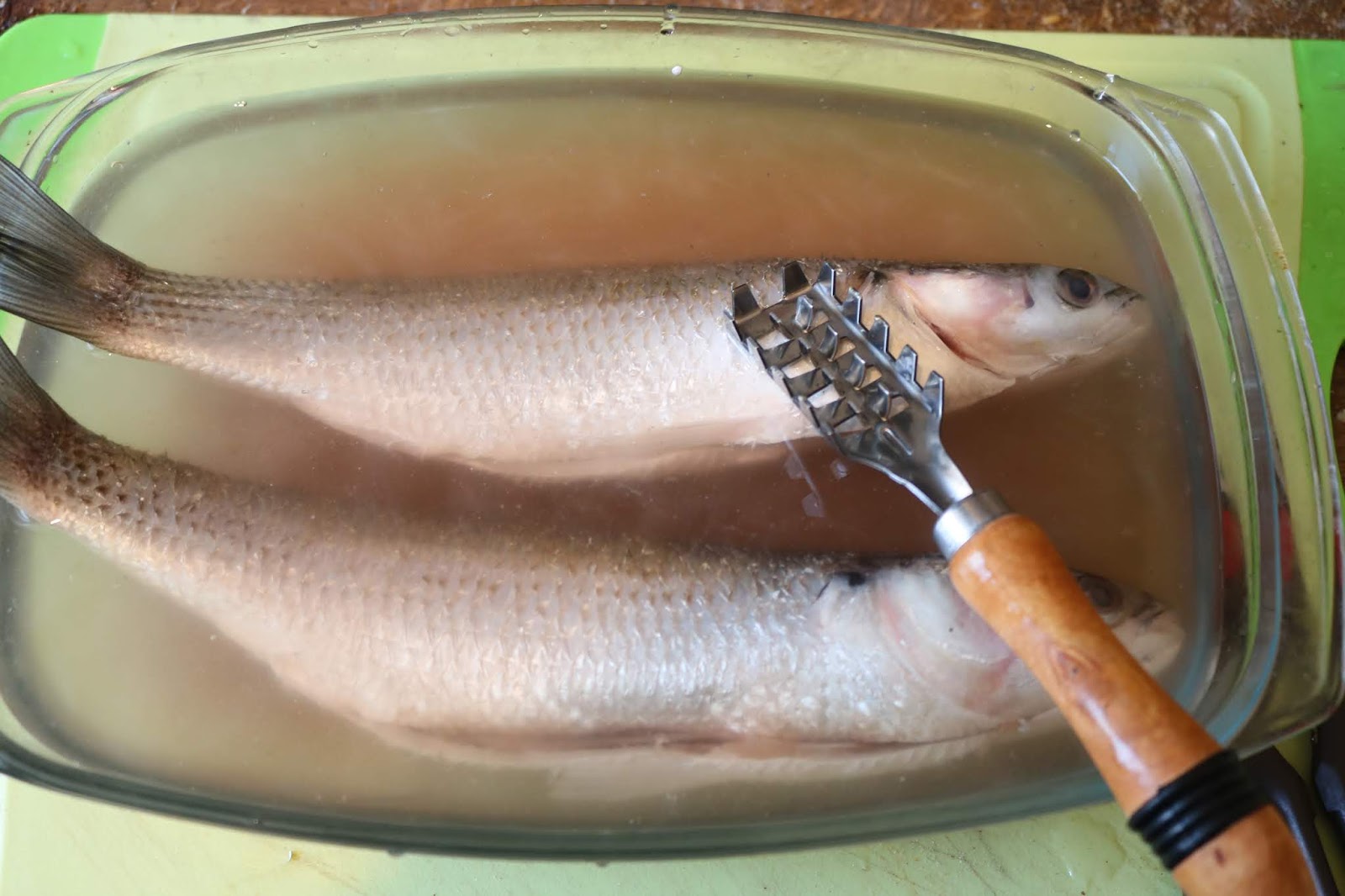 Fisch schuppen und filetieren