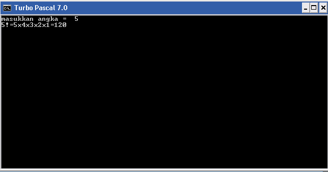 menampilkan bilangan faktorial k-N di turbo pascal - CODING JENIUS | Tempat Belajar Coding ...
