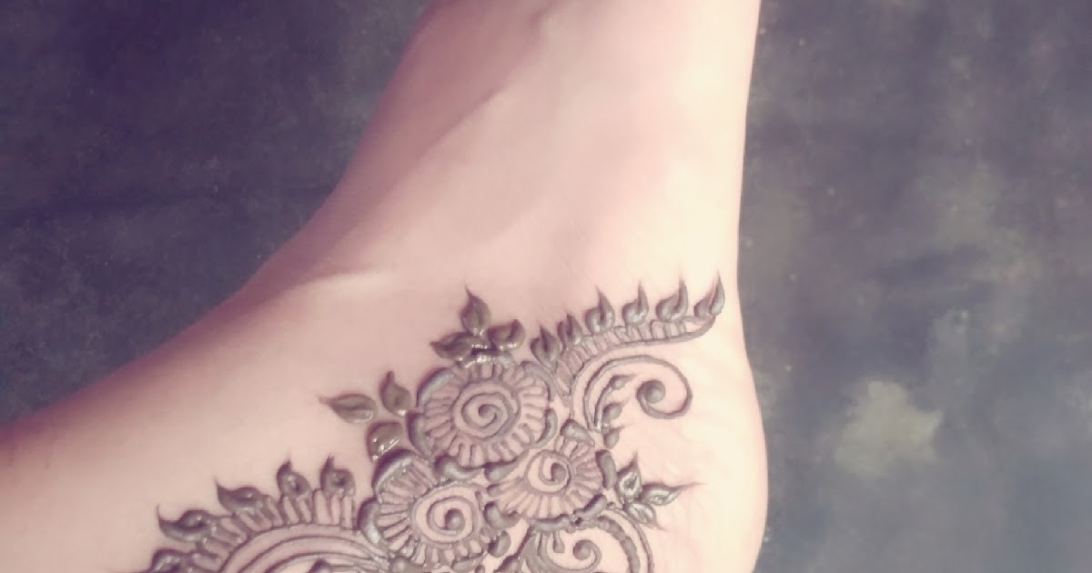 Mamta mehndi design: Simple leg mehndi