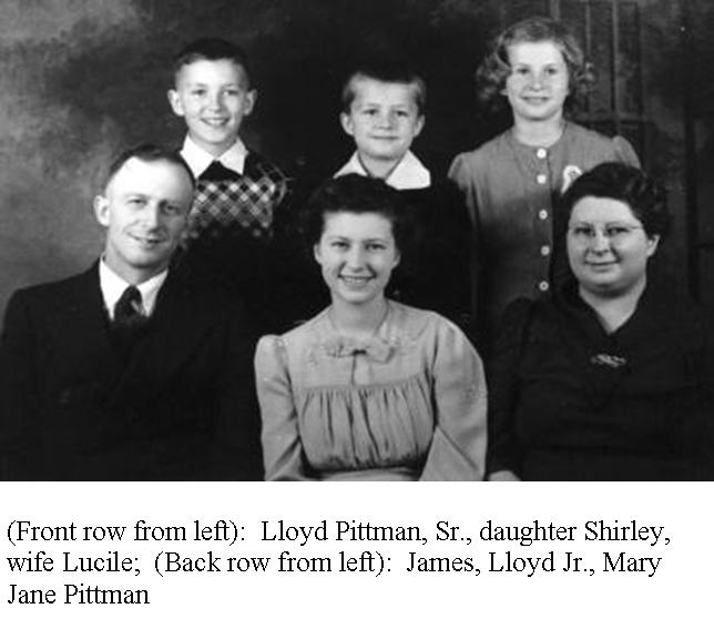 SELNER FAMILY PHOTOGRAPHS: Lloyd Pittman, Sr. family