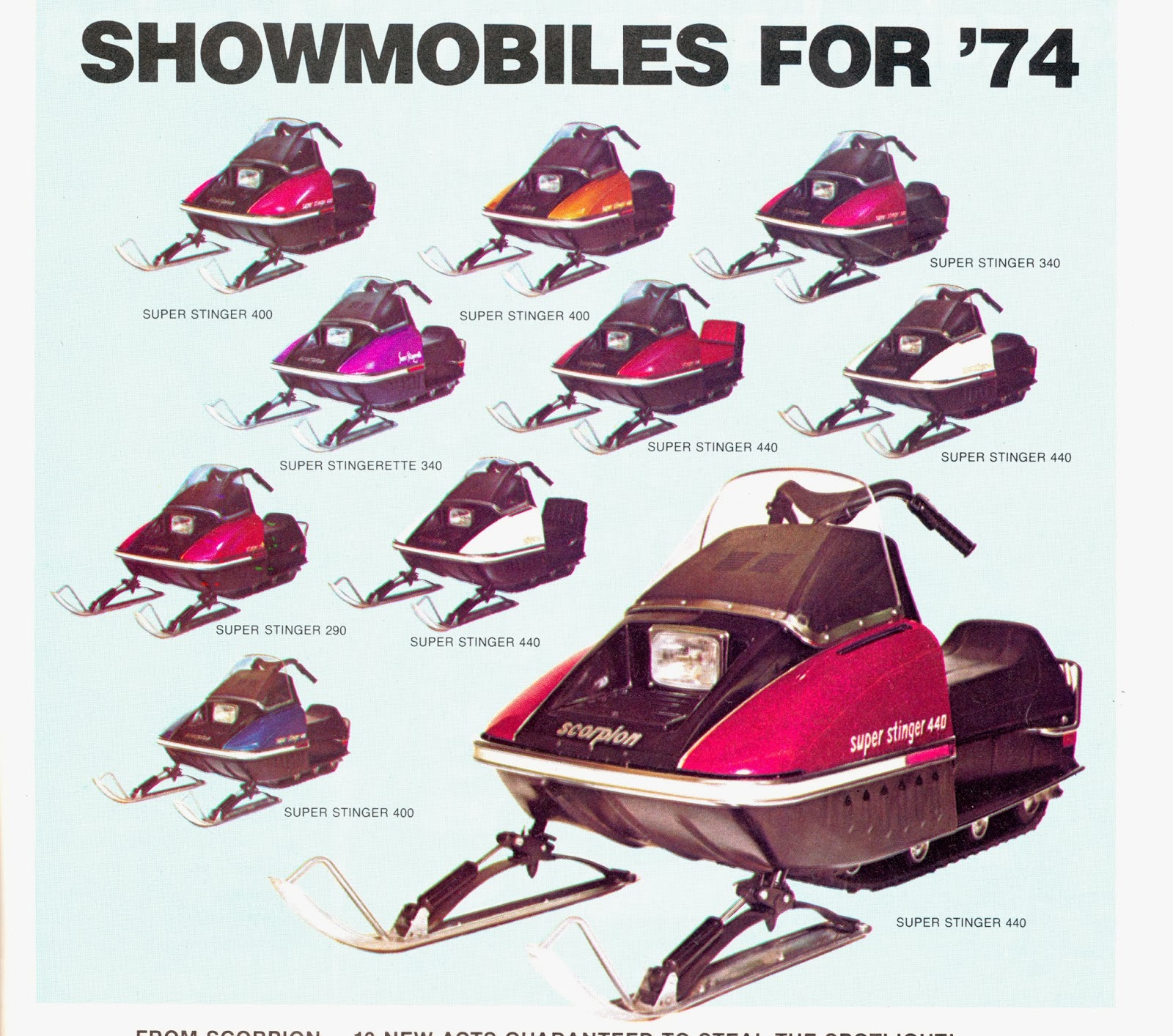 CLASSIC SNOWMOBILES OF THE PAST: THE 1974 SCORPION SNOWMOBILES