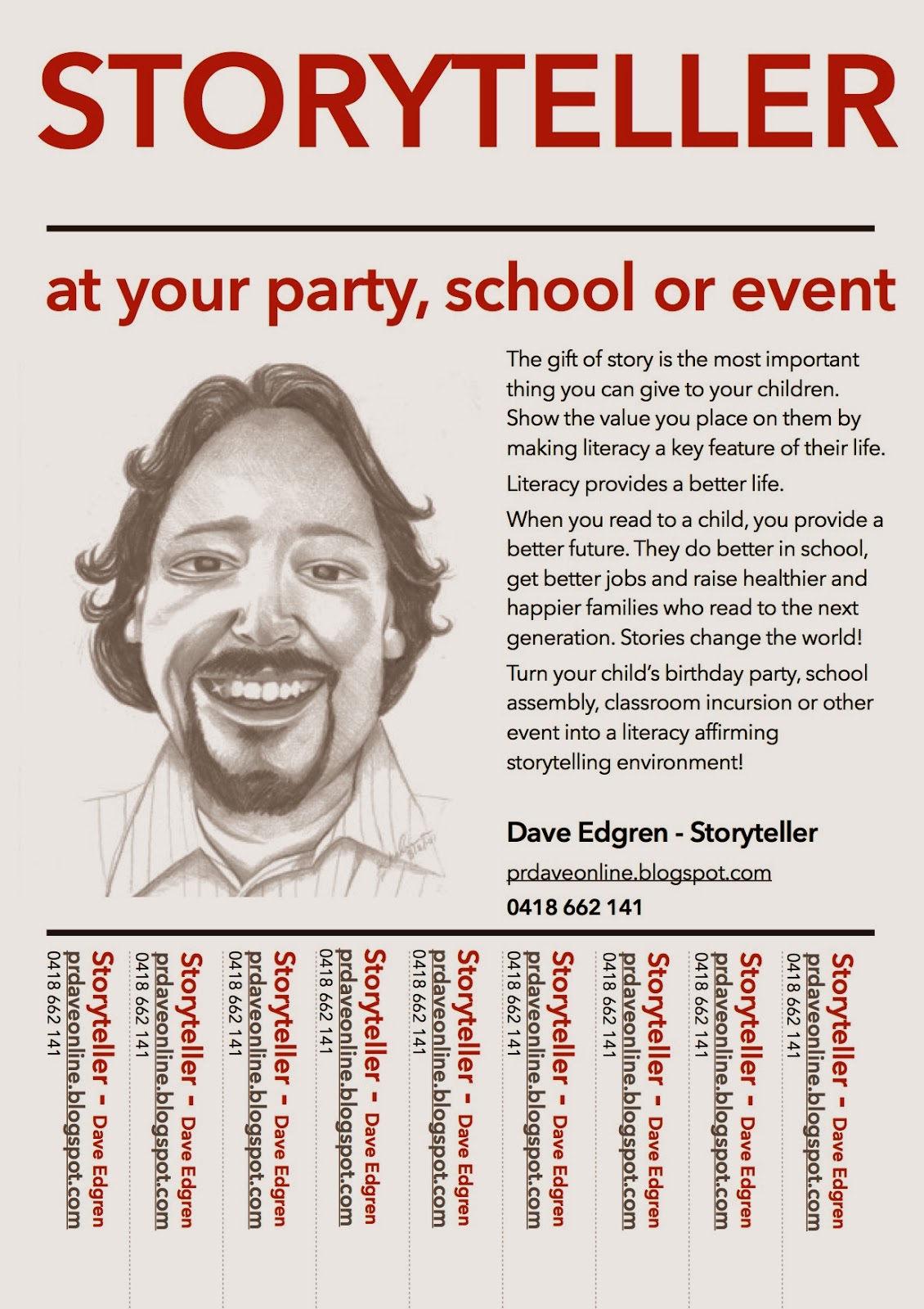 : Dave Edgren ~ Story: Teller, Author, Trainer