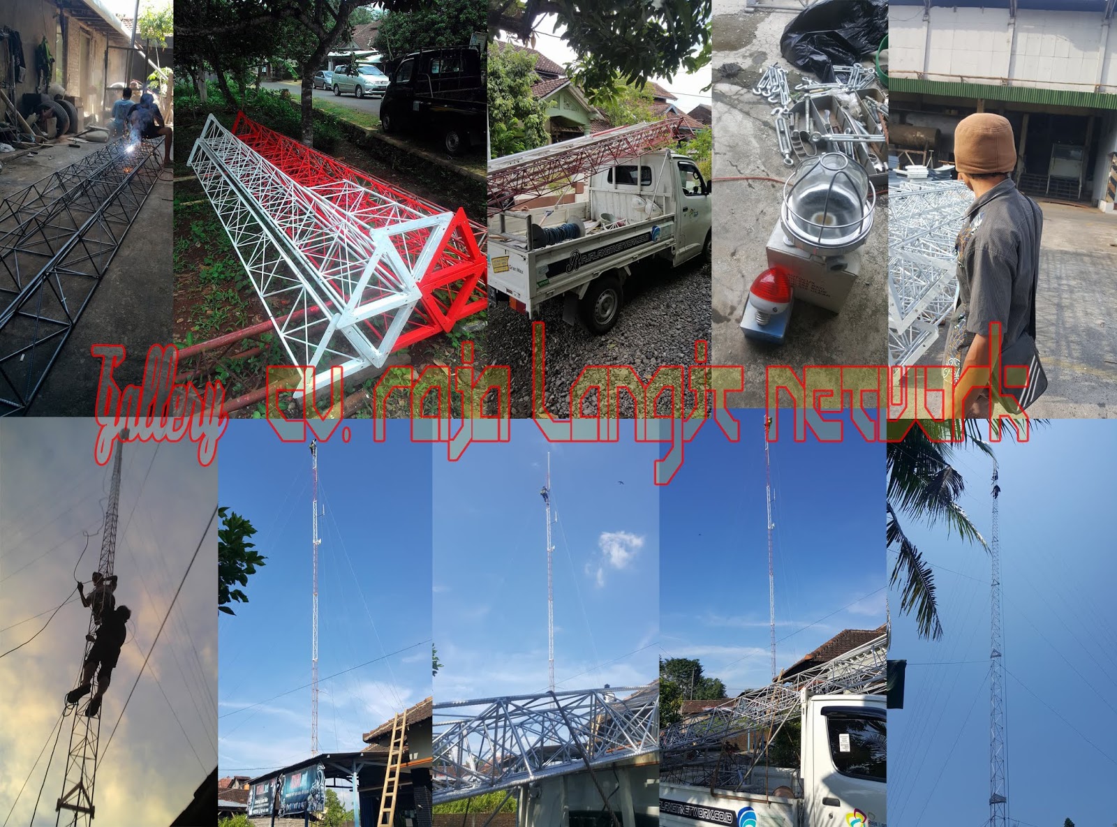 UPGRADE TOWER TRIANGLE UTAMA NET KUDUS | CV. RAJA LANGIT NETWORK
