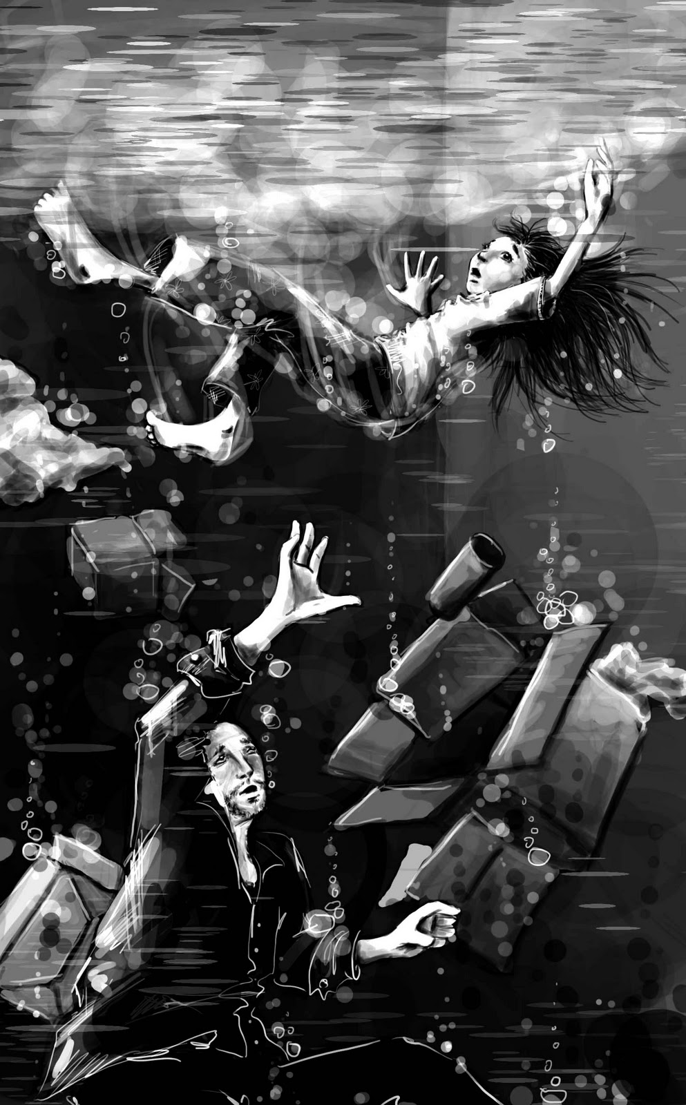 Elina Ellis Illustration: Illustration Friday - "Sink"