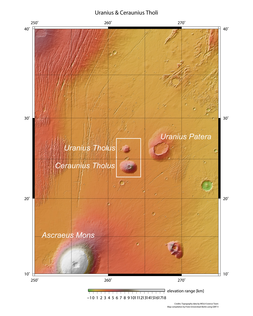 Orbiter.ch Space News: Neighbouring volcanoes on Mars