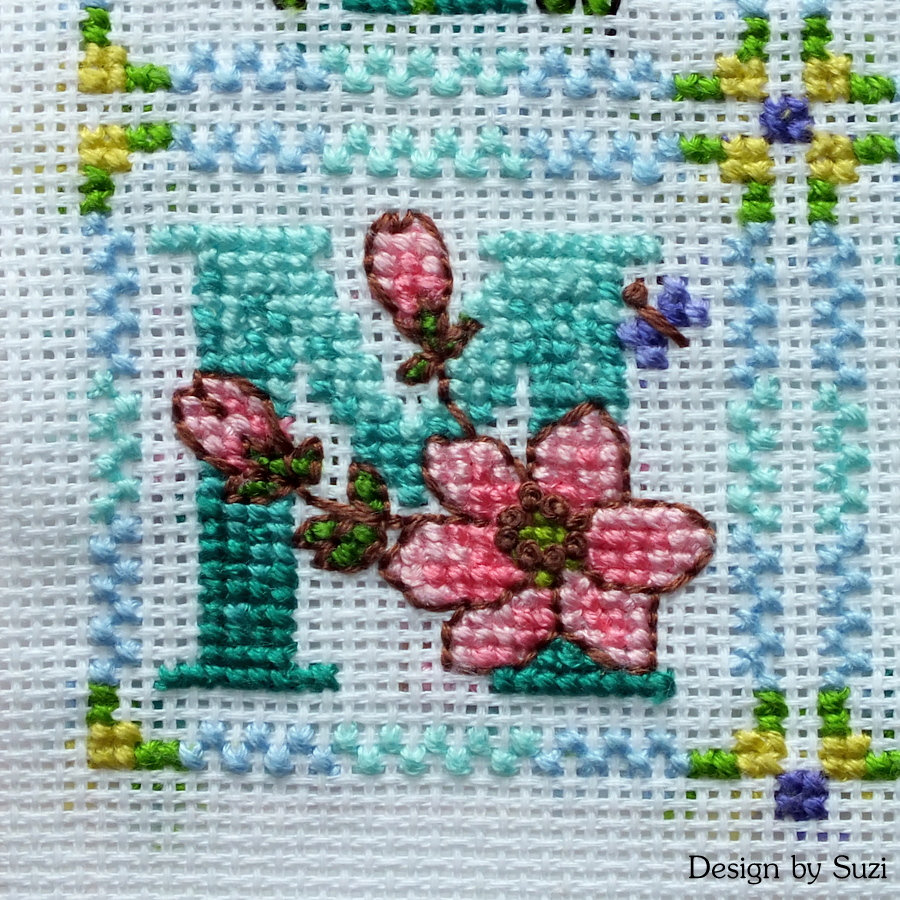 M, N, O, P (Lesley Teare´s ABC Sampler Mystery SAL) - Design by Suzi