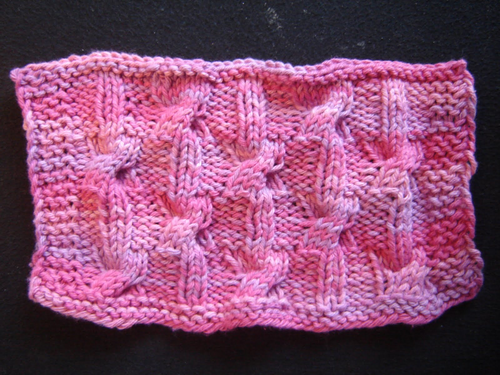 Crazy Knitting Fool's Finished Objects: Cable Knot Rib Cloth