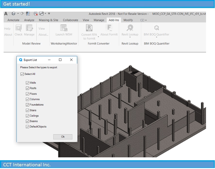 Revit Add-Ons: BIM BOQ Quantifier – Bill of Quantities