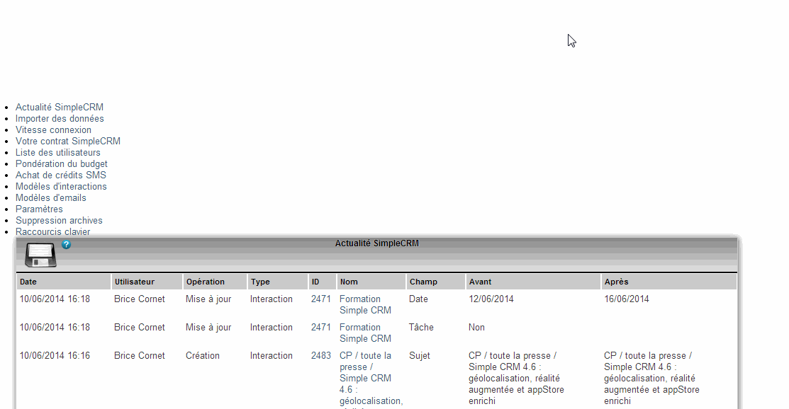 Simple CRM 4.6 : géolocalisation et appStore | Actualité du logiciel SIMPL