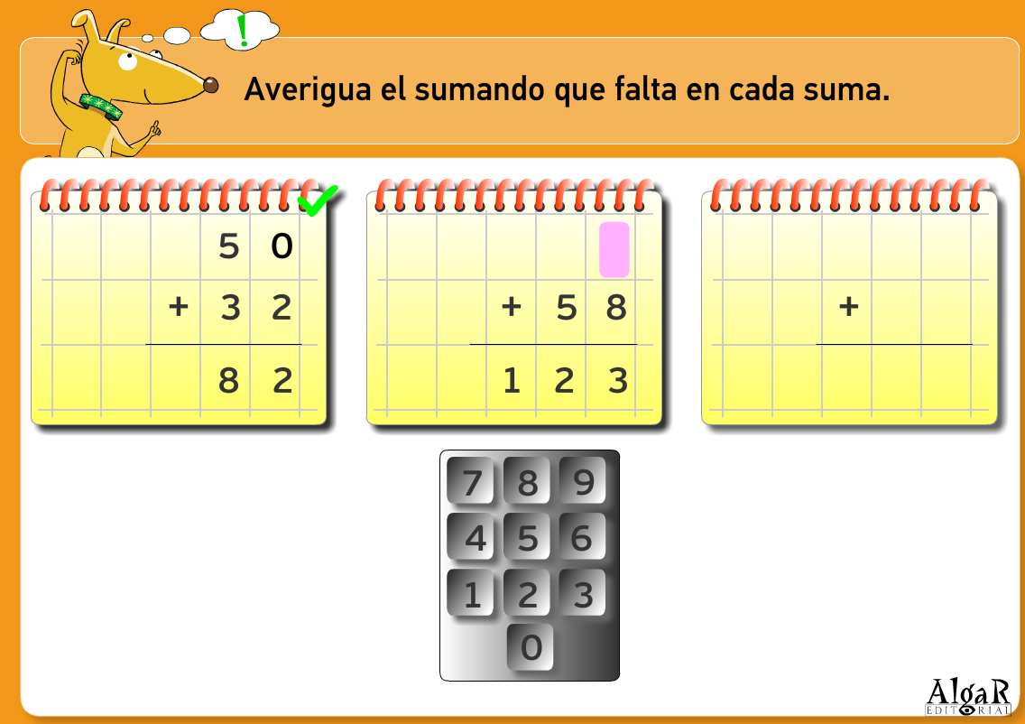 LAS COSAS DE LUIS: AVERIGUA EL SUMANDO