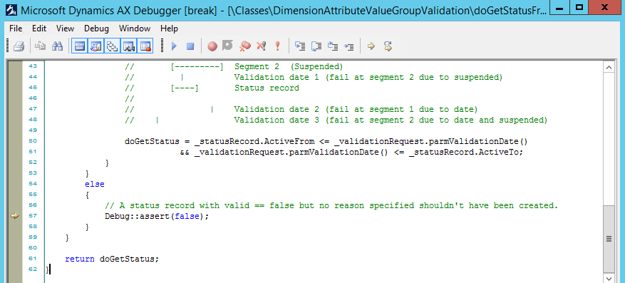 The Dynamics AX Experience: 2012 R3 Dimension Framework Stack Trace and Debug Assert